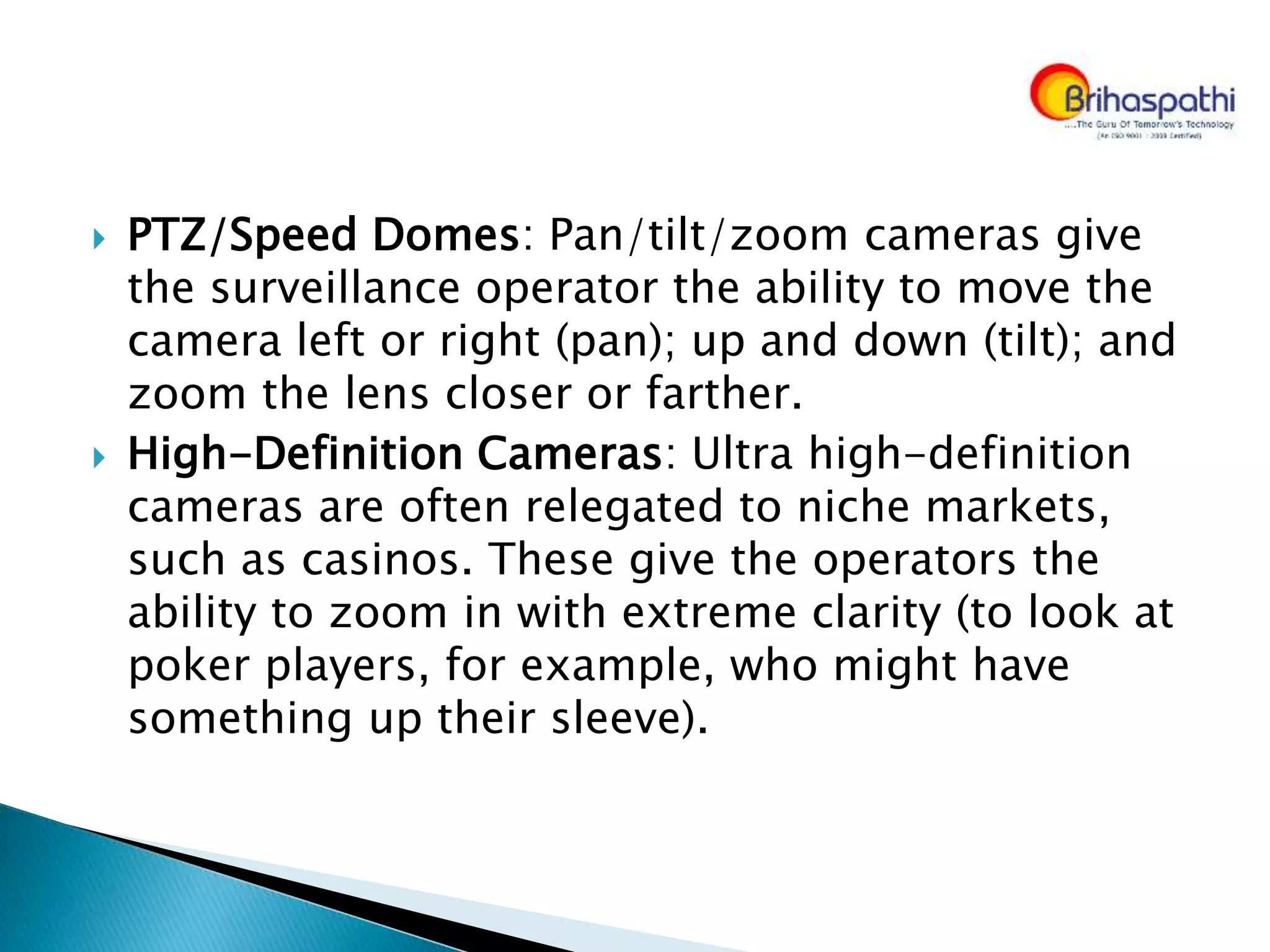 Advantages of cctv camera | PPTX | Cameras and Camcorders | Consumer Electronics