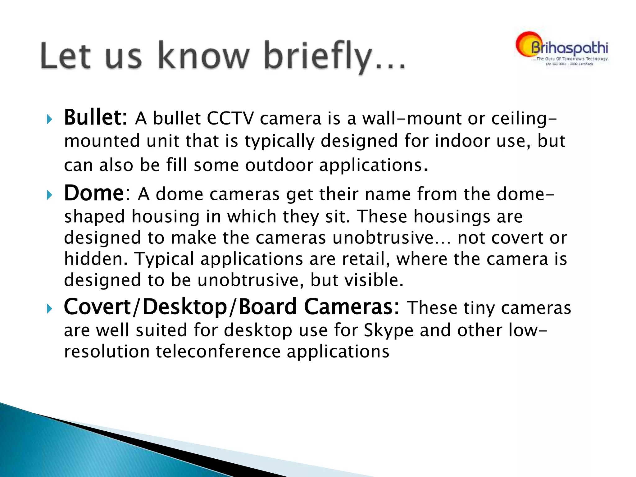 Advantages of cctv camera | PPTX | Cameras and Camcorders | Consumer Electronics