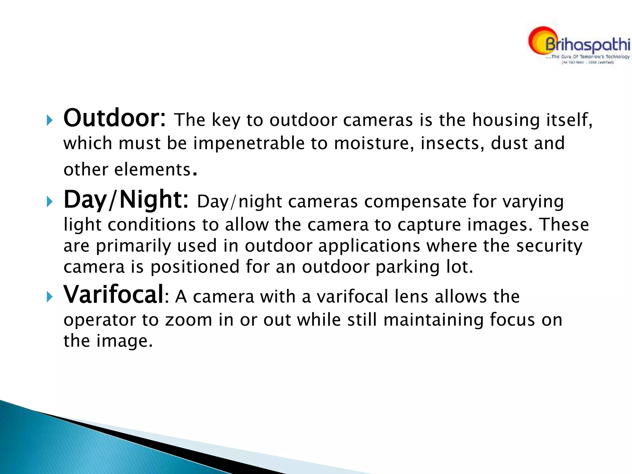 Advantages of cctv camera | PPTX | Cameras and Camcorders | Consumer Electronics