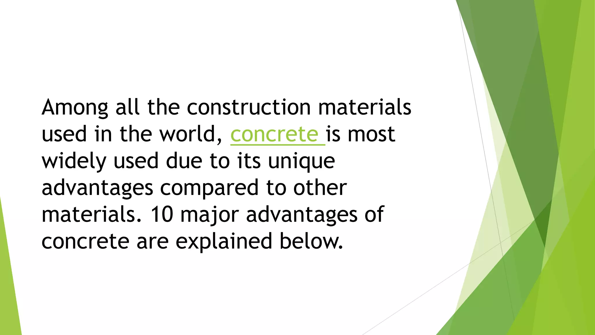 Advantages of concrete | PPTX