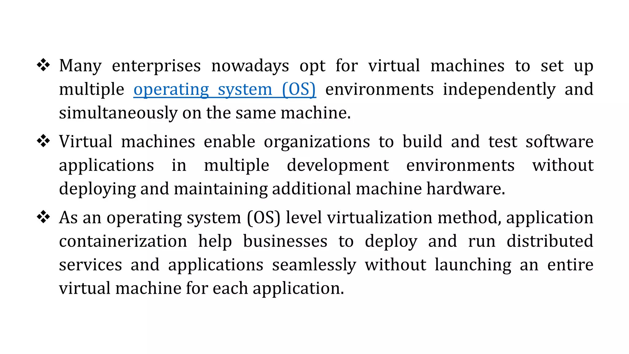 Advantages of containerization | PDF