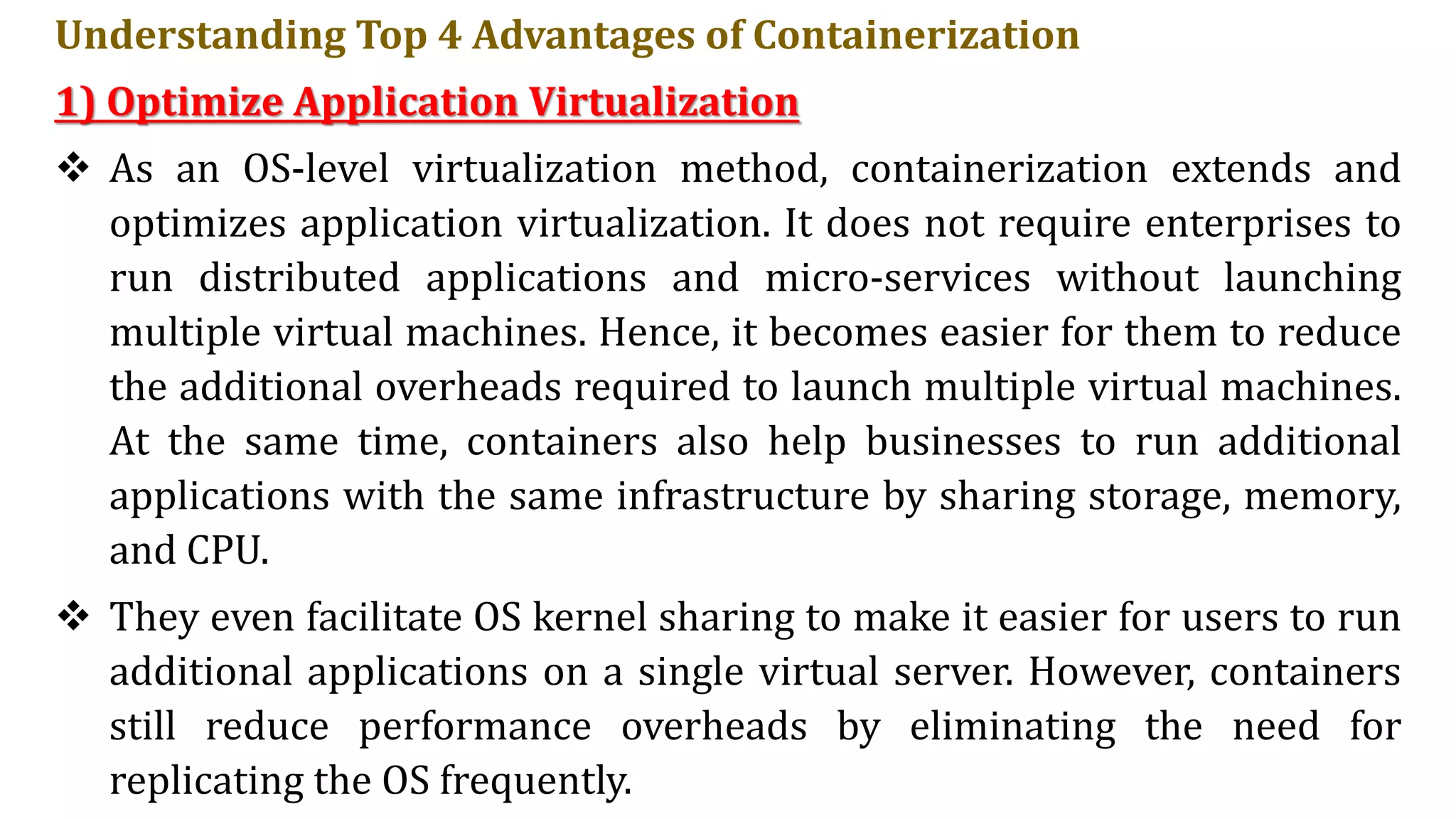 Advantages of containerization | PDF