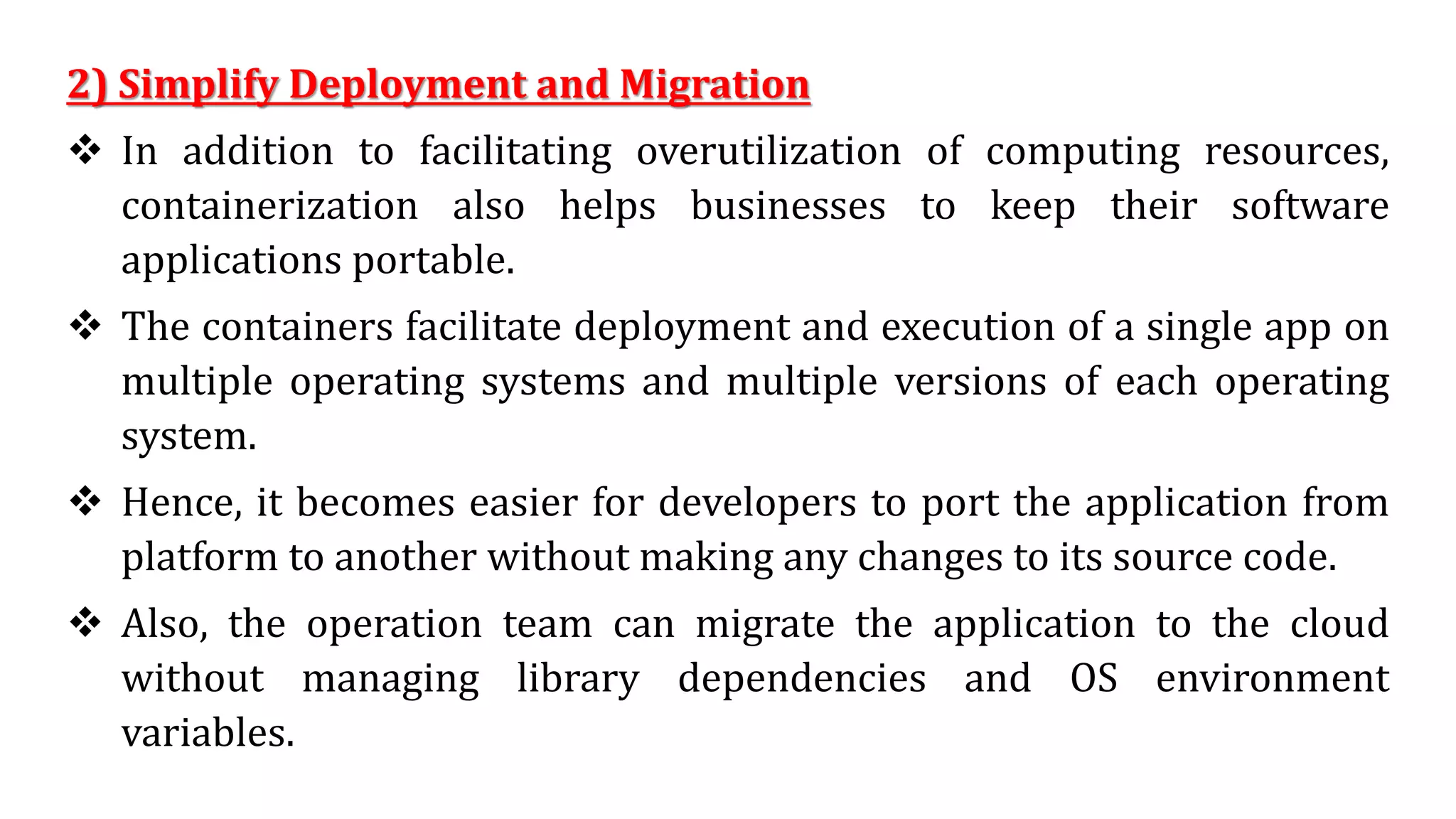 Advantages of containerization | PDF