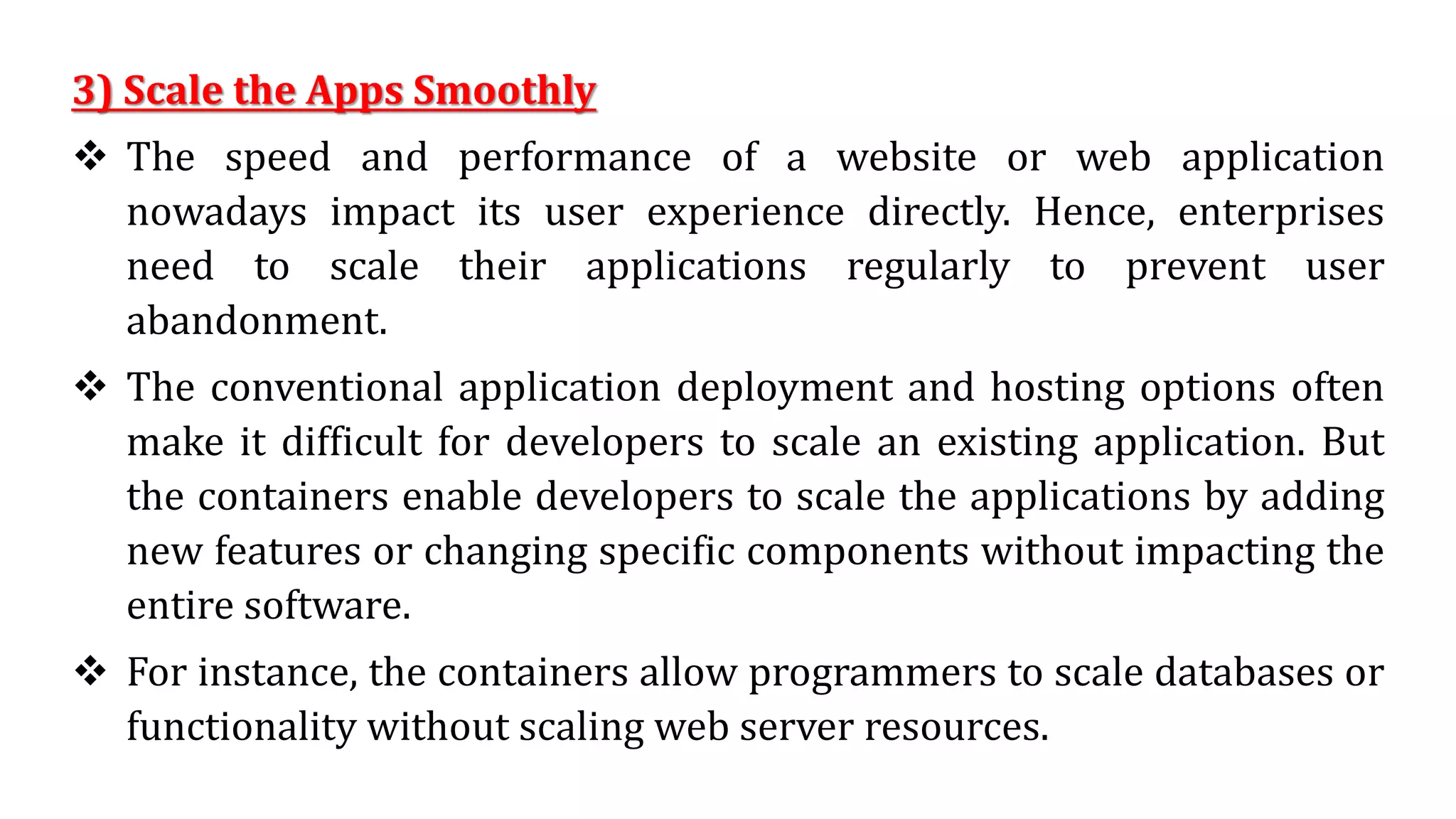 Advantages of containerization | PDF