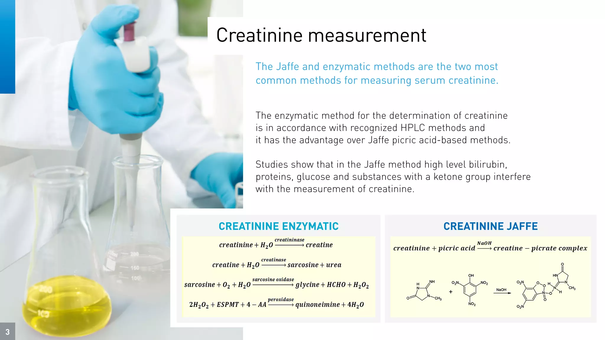 Advantages of enzematic method over Jaffe method for serum creatinine ...