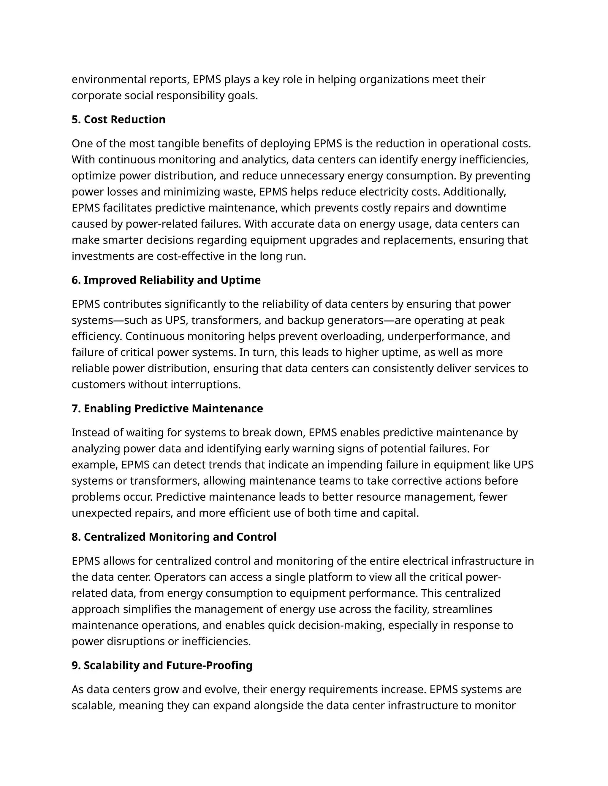 Advantages of deploying EPMS in data centers | DOCX