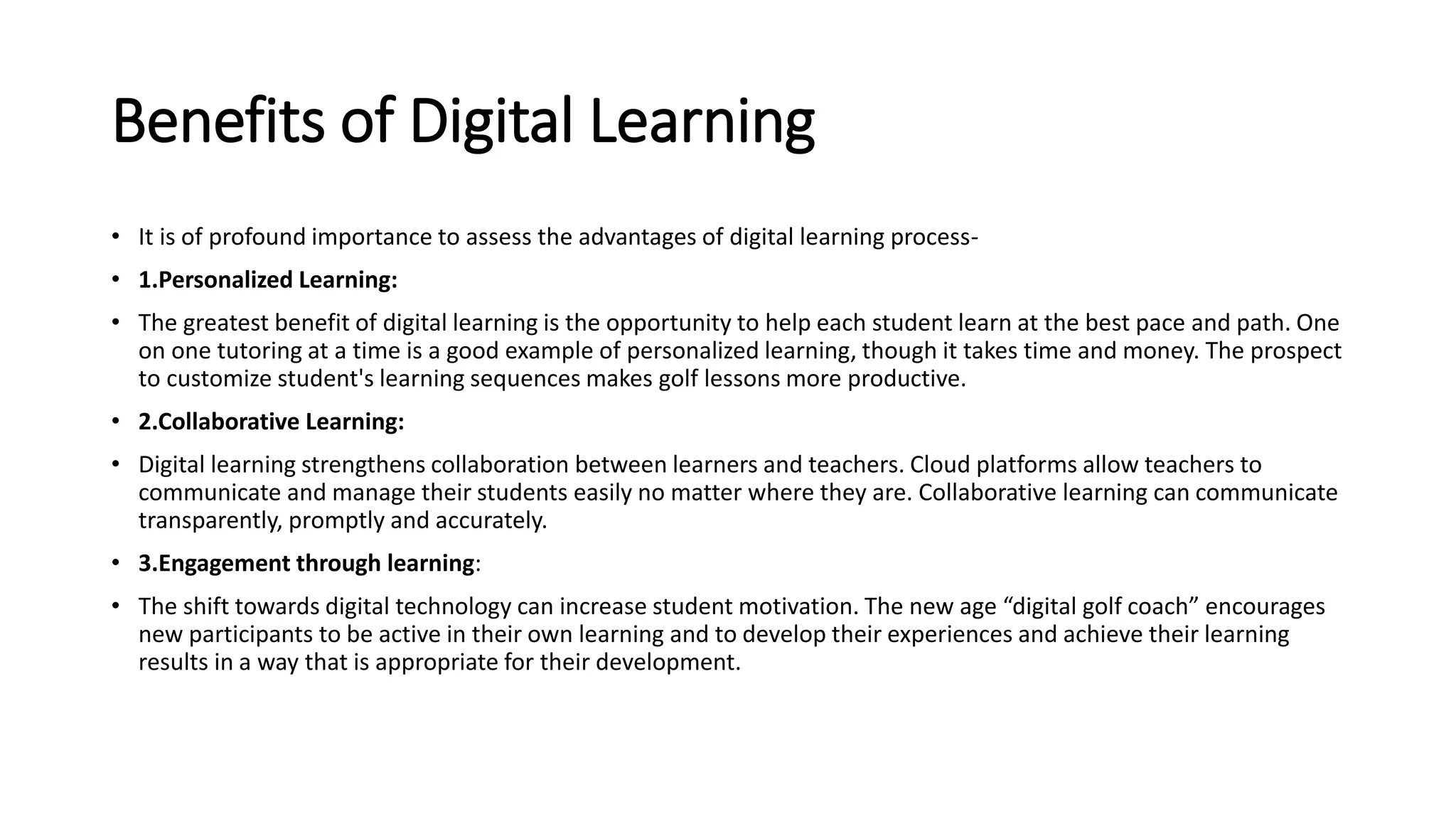 Advantages of digital learning platforms | PPT