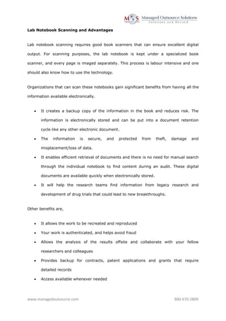 Advantages of Digitizing a Laboratory, Why and How? | PDF