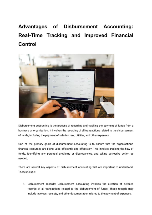 Advantages of Disbursement Accounting_ Real-Time Tracking and Improved ...