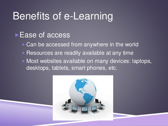 Advantages of elearning summary