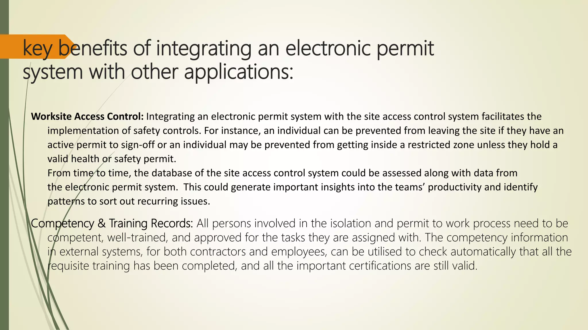Advantages of Electronic Permit System | PPT