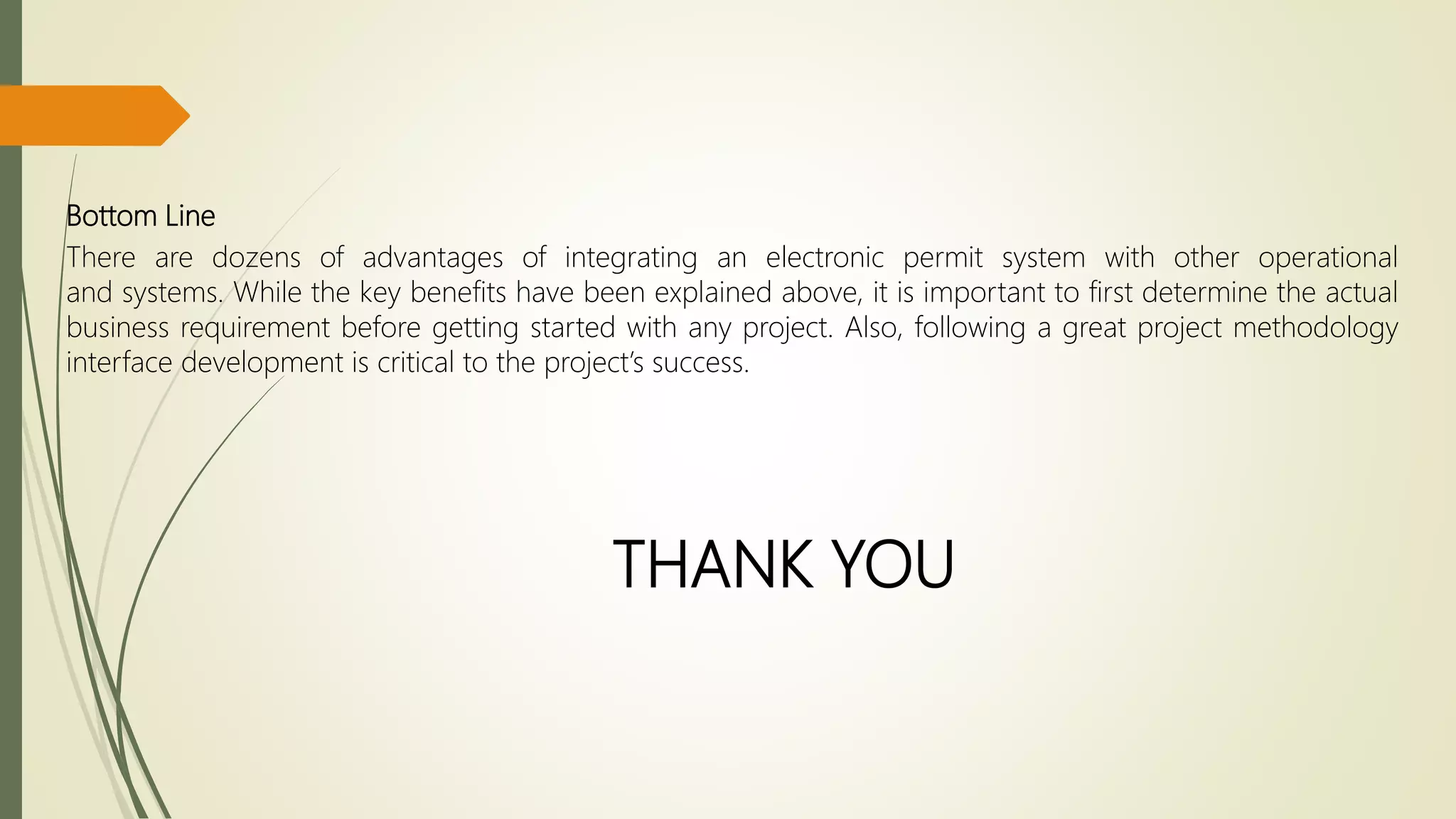 Advantages of Electronic Permit System | PPT