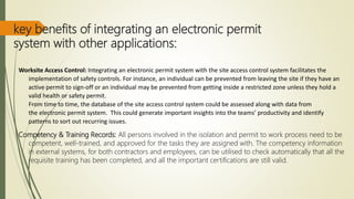 Advantages of Electronic Permit System | PPT