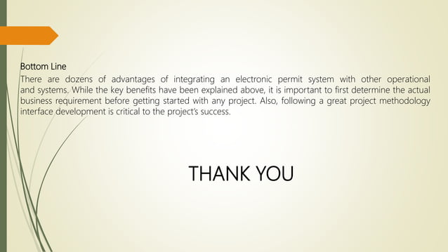Advantages of Electronic Permit System | PPT