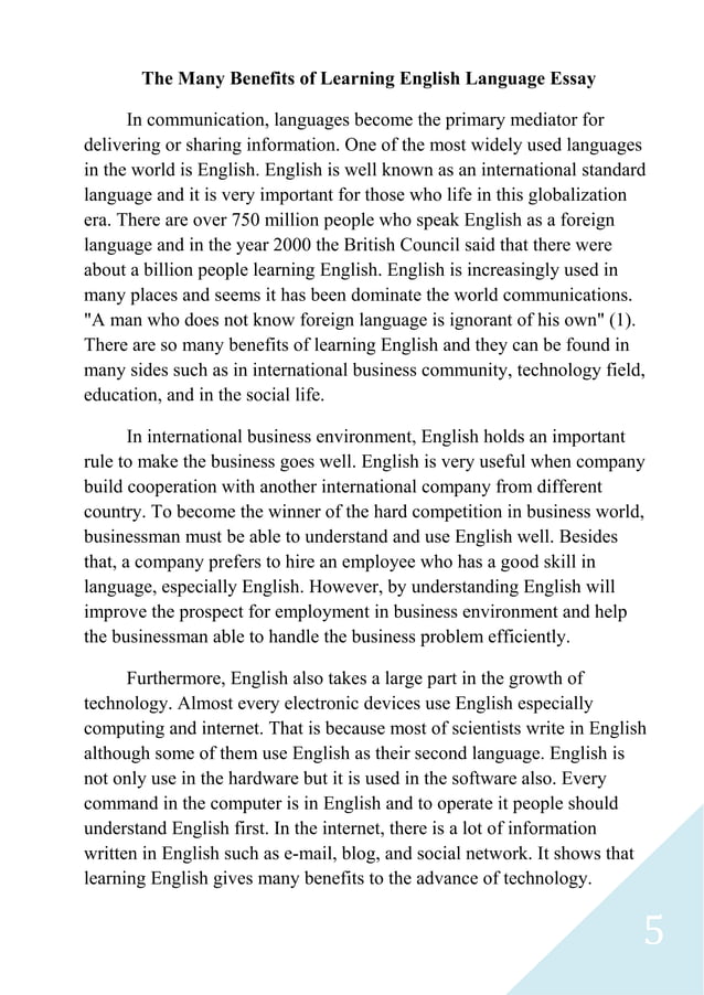 Advantages of english | PDF | Education