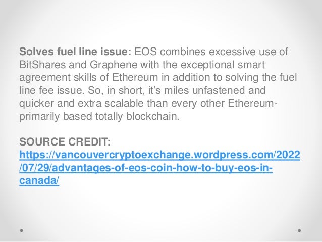 Advantages of EOS coin – How To Buy EOS In Canada? | PPT