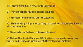 Advantages of genetic algorithm.p aptx | PPT