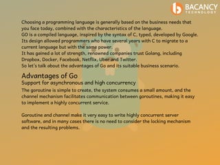 Advantages of golang development services & 10 most used go frameworks ...