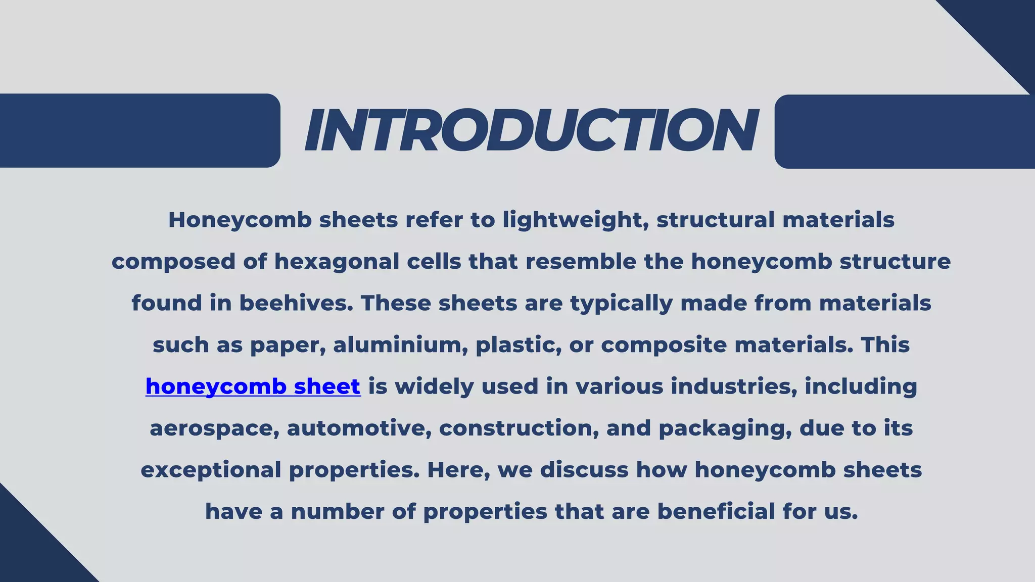 Advantages of Honeycomb Sheets over Traditional Materials | PPTX