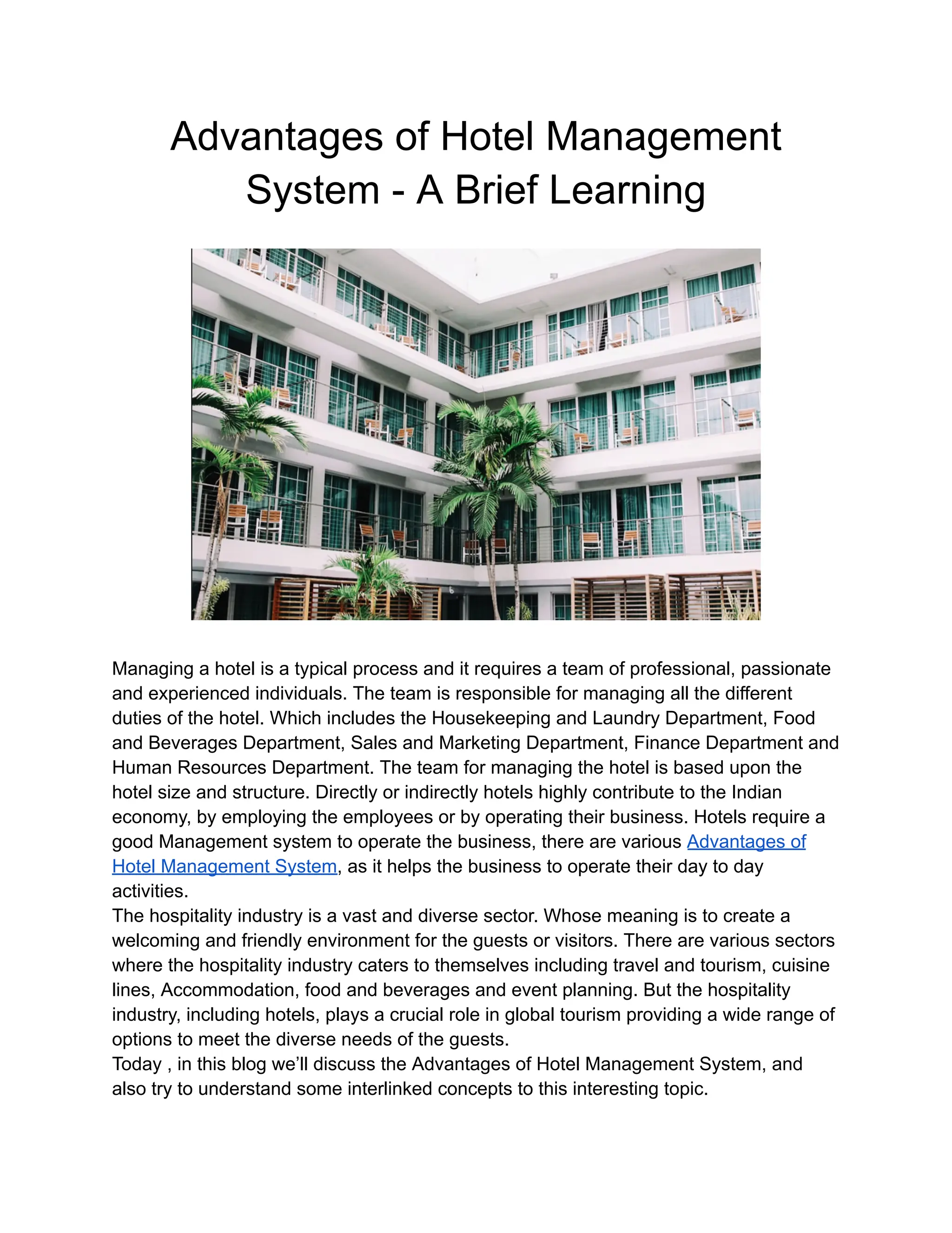 Advantages of hotel management system - MMR Hotels.pdf