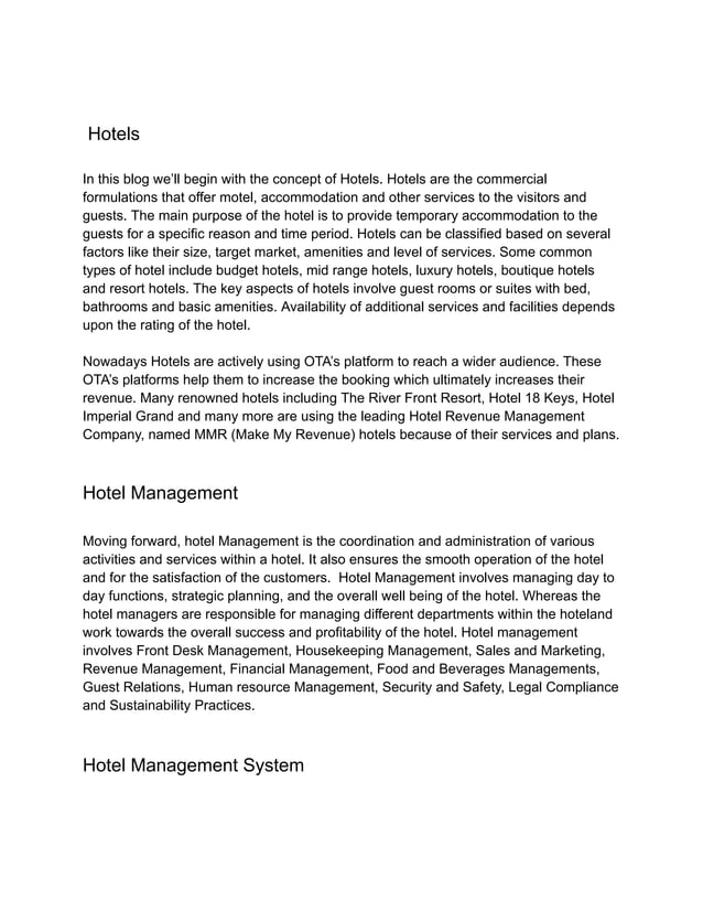 Advantages of hotel management system - MMR Hotels.pdf