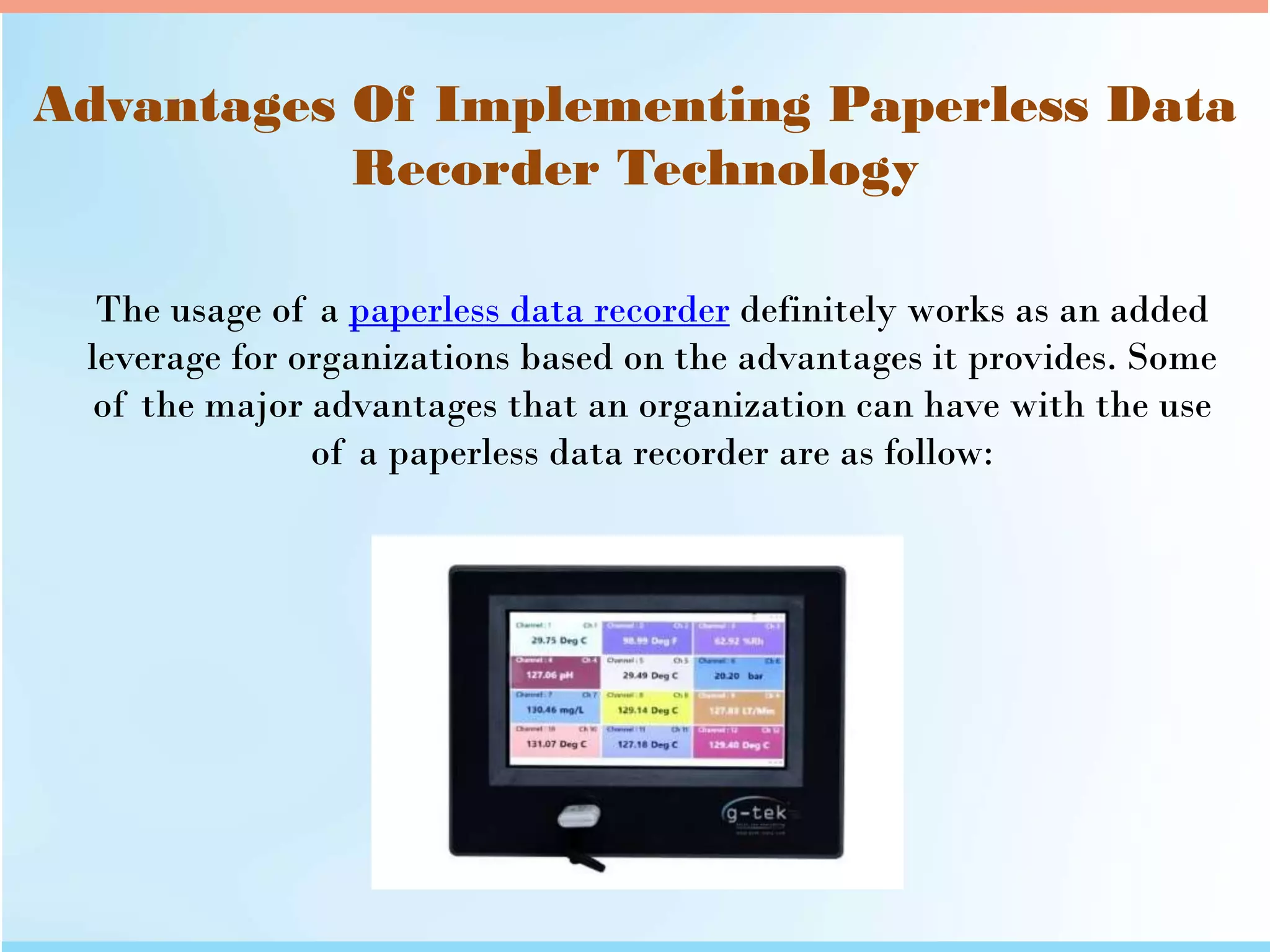 Advantages Of Implementing Paperless Technology For Data Recording.pptx