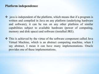 Advantages of java programming language | PPT