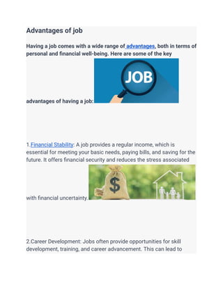 Advantages of job | PDF