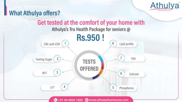 Advantages of lab tests at home for seniors | Athulya Tru Lab Test ...
