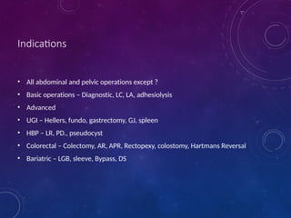 Introduction to laparoscopic surgery | PPT