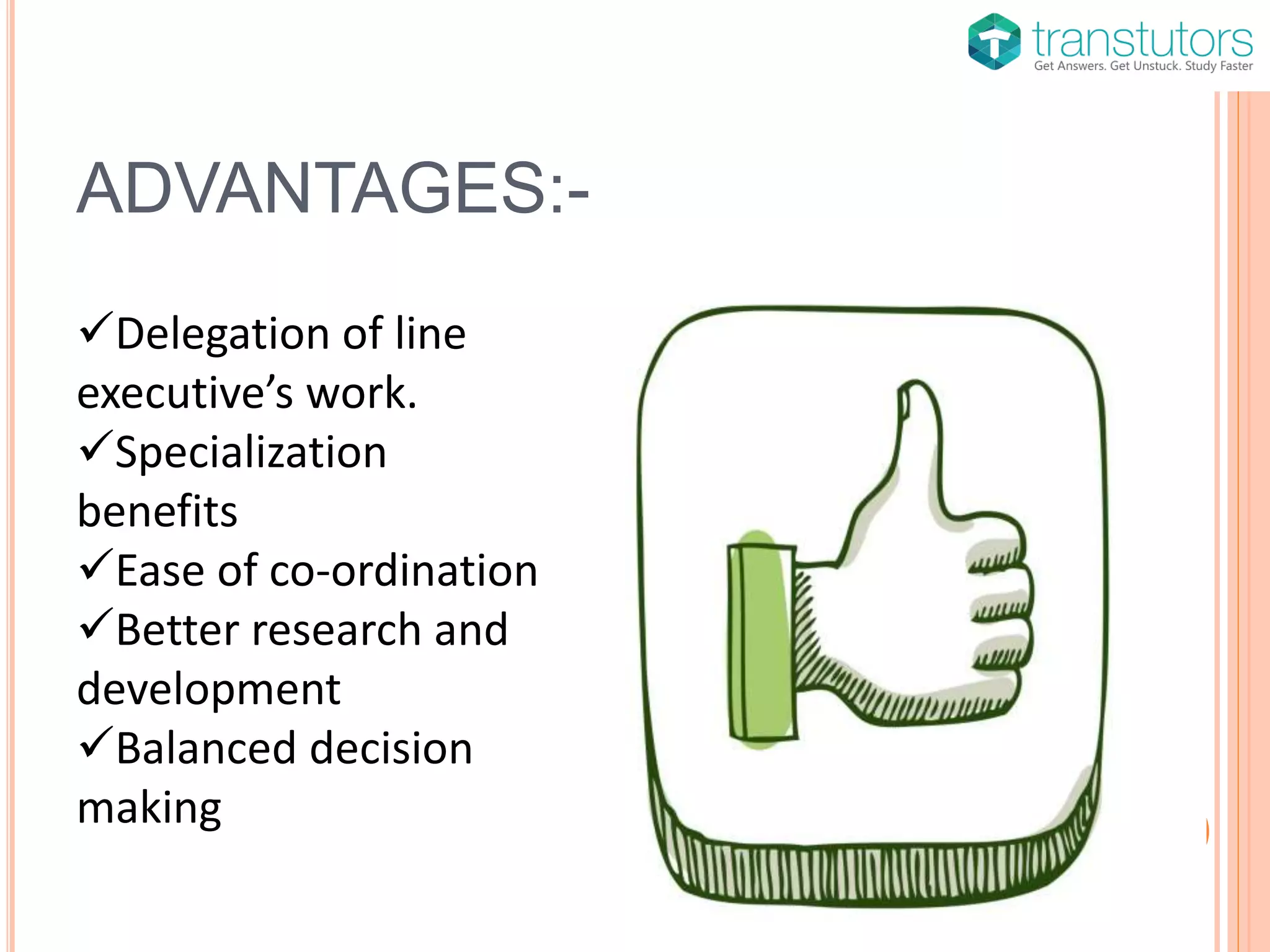 Advantages of Line And Staff Structure Organization | Management | PPTX