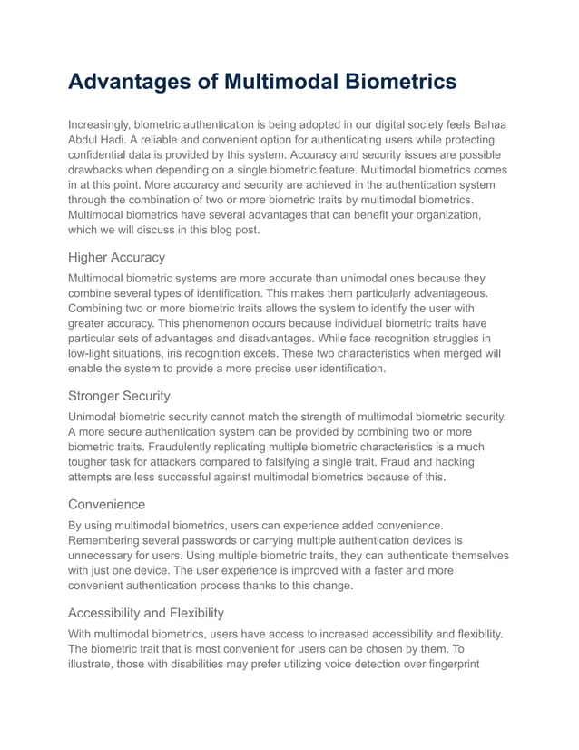 Advantages of Multimodal Biometrics.pdf