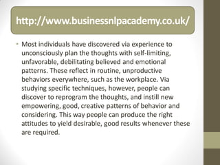 Advantages of nlp for business performance ppt | PDF | Business ...