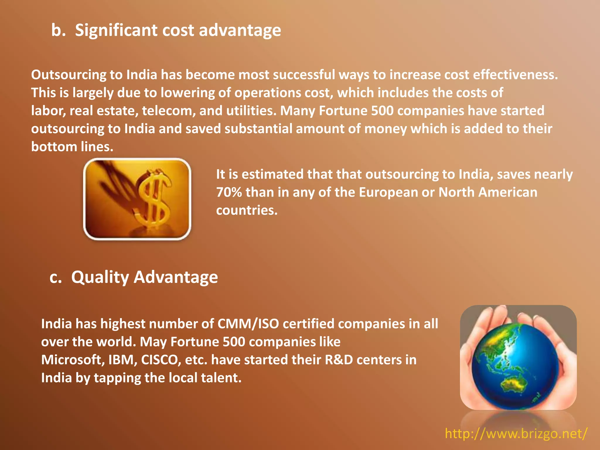 Advantages of offshoring to india | PPTX