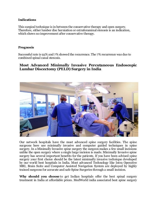 Endoscopic Lumbar Discectomy In India at Jennifer Lyman blog