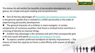 Advantages of personality development | PPTX