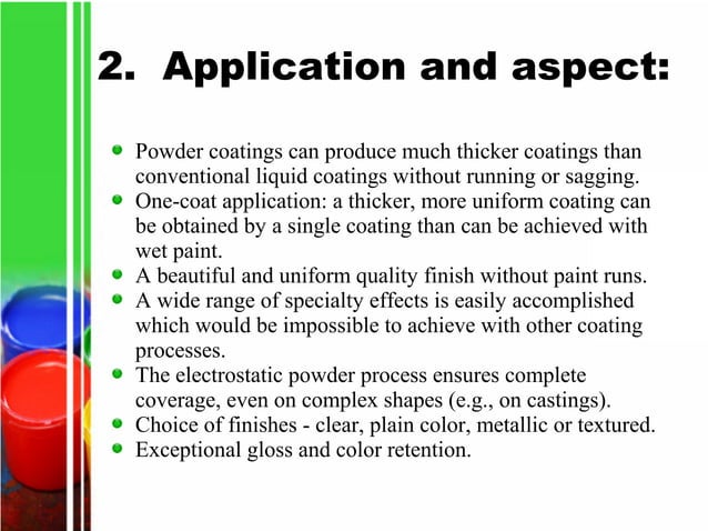 Advantages of powder coatings | PPT