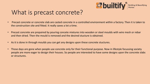 Advantages of precast concrete | PPTX
