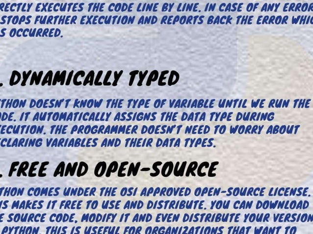 Advantages of python | PPT Advantages of python | PPT