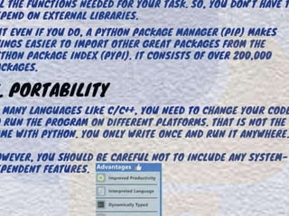 Advantages of python | PPT