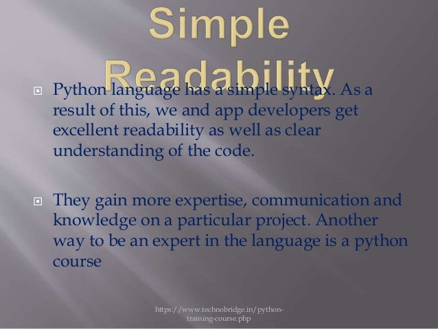 Advantages of python in web development explained in a python training