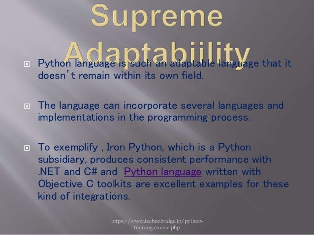 Advantages of python in web development explained in a python training