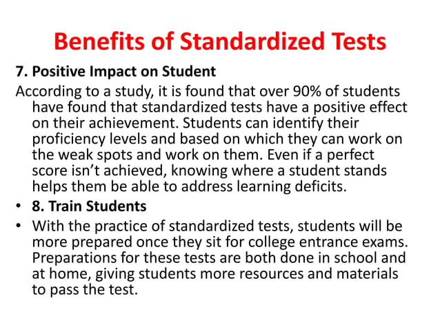 Advantages of standardized test | PPTX | Standardized Testing ...