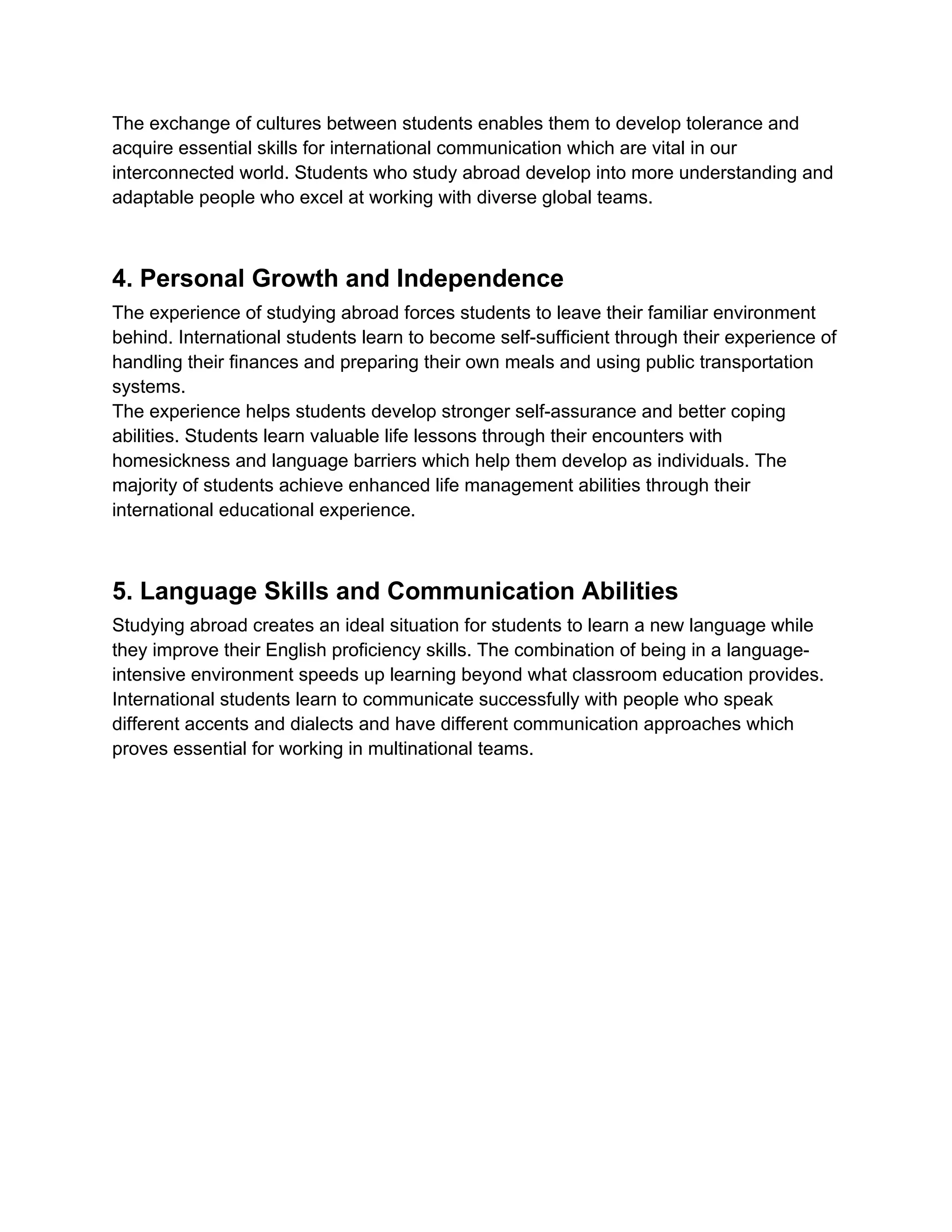 Advantages of Studying Abroad for indian student 2025 | DOCX