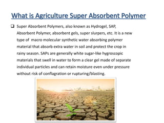 Advantages of super absorbent polymer | PDF