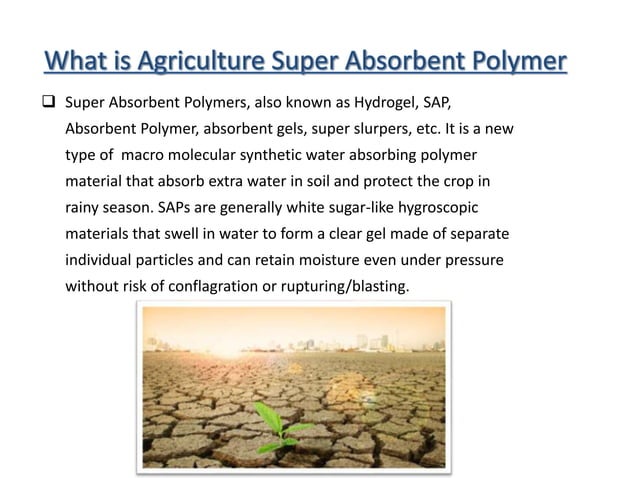 Advantages of super absorbent polymer | PDF
