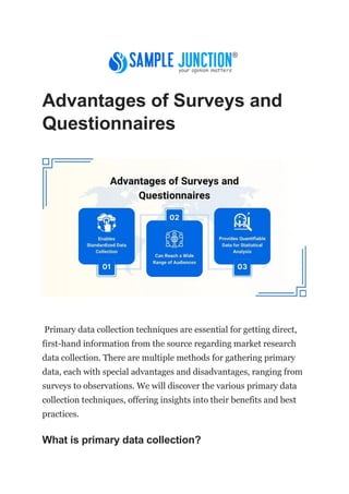 Advantages of Surveys and Questionnaires | PDF