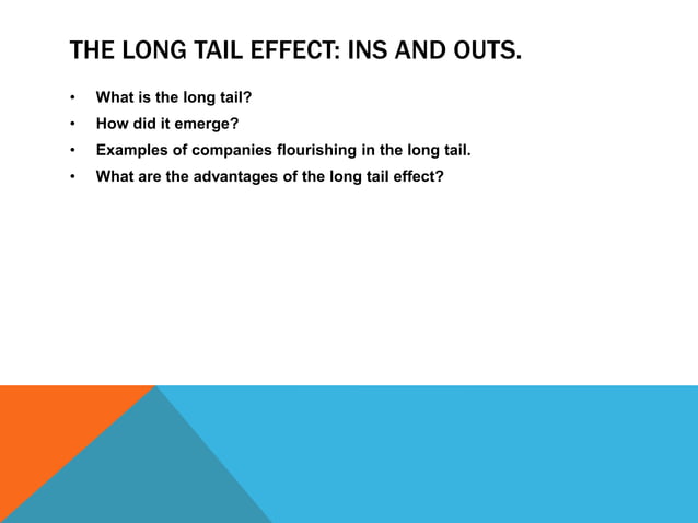 Advantages of the long tail | PPT
