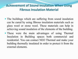 Advantages of thermal insulation in buildings | PPT
