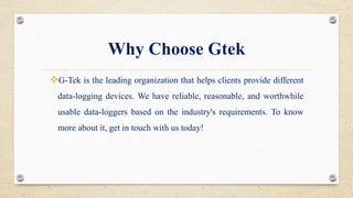 Advantages Of The Temperature Data Loggers.pptx